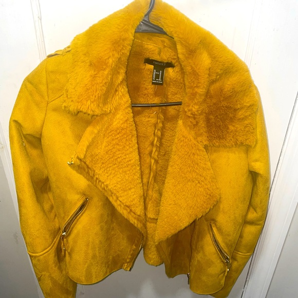 Forever 21 | Jackets & Coats | Mustard Yellow Suede Jacket | Poshmark